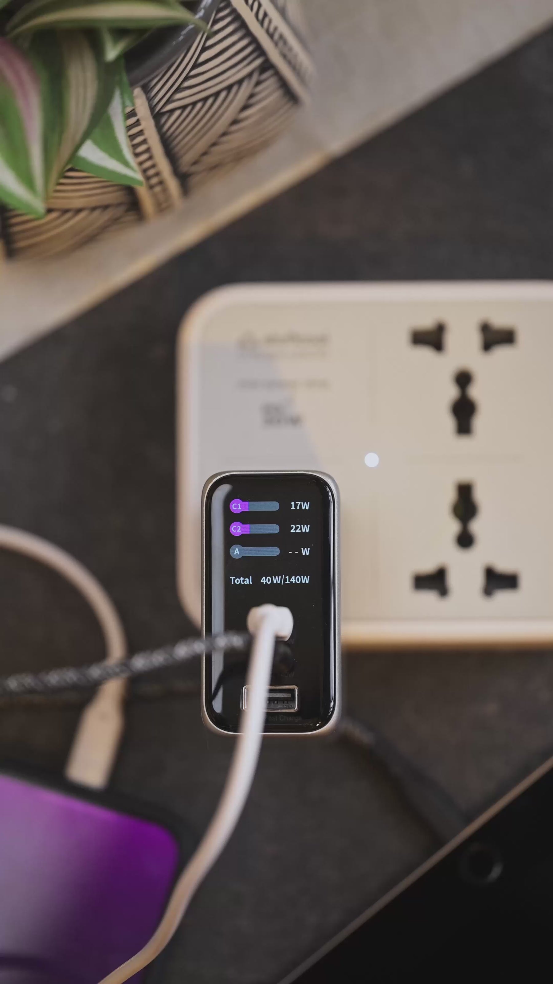 Nomad Pro 140W Multi Port GaN Fast Charger With World Travel Plugs